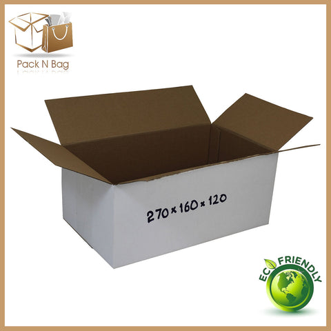 270x160x120mm (25pcs) - White RSC Boxes – PackNBag