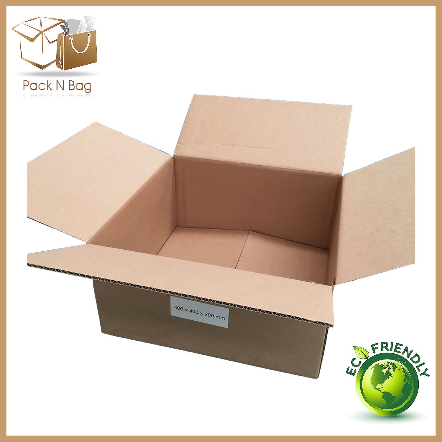 400x400x200mm (25pcs) - Brown RSC Boxes – PackNBag